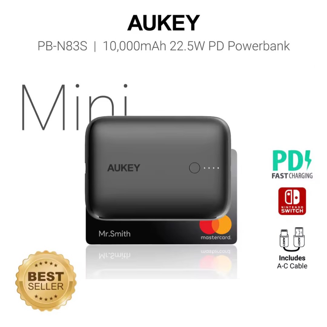 Original Aukey PB-N83S 10,000MAH 22.5W Powerbank | Valid 18 months warranty | With full box ...