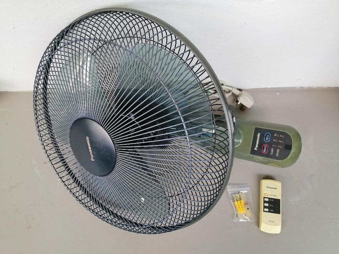 Panasonic 16" Wall Fan with bracket & remote ( Same as KDK ), Furniture ...