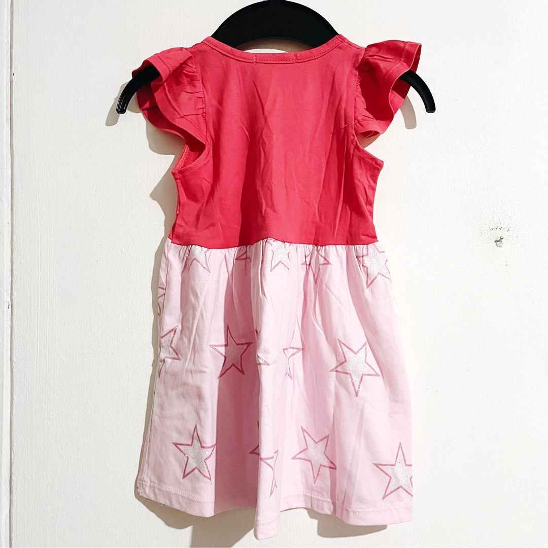 Pink Star Dress 1-2 Year Old, Babies & Kids, Babies & Kids Fashion on ...