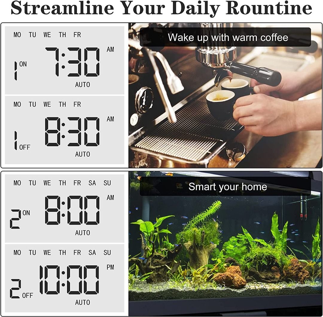 Plug Timer Digital Timer Plug Socket Electrical Time Plug With 10 On Off Programs And Random