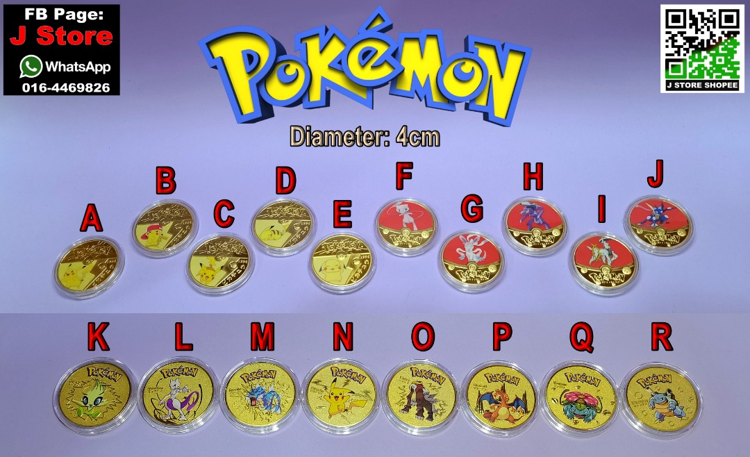 Pokemon coin collection ( J Store ), Hobbies & Toys, Collectibles ...