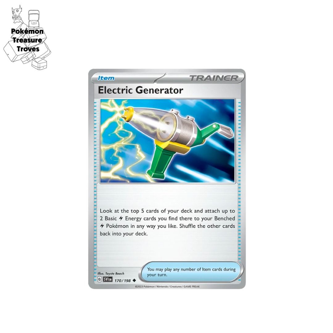 Pokemon Scarlet & Violet Trainer Electric Generator Card, Hobbies ...