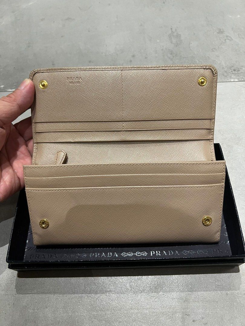 Prada Long Wallet with box and original receipt, Women's Fashion, Bags ...