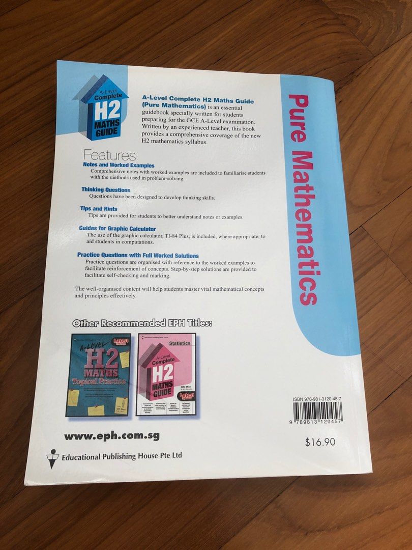 Pure Mathematics A-level Complete H2 Maths Guide, Hobbies & Toys, Books ...