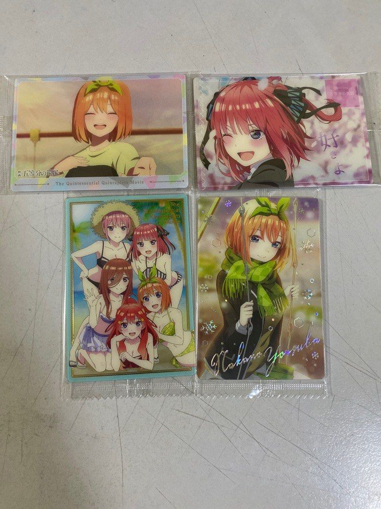 Quintessential Quintuplets Wafer Cards, Hobbies & Toys, Memorabilia ...