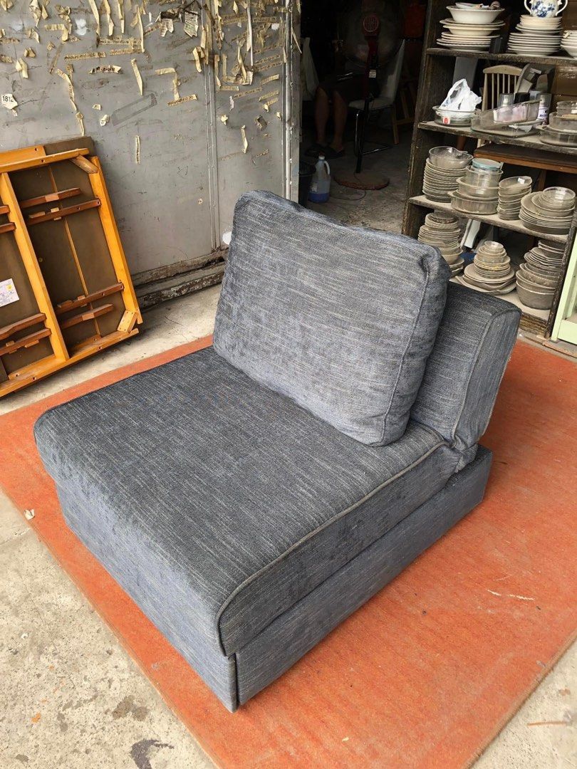 Reclining single sofabed with storage, Furniture & Home Living ...