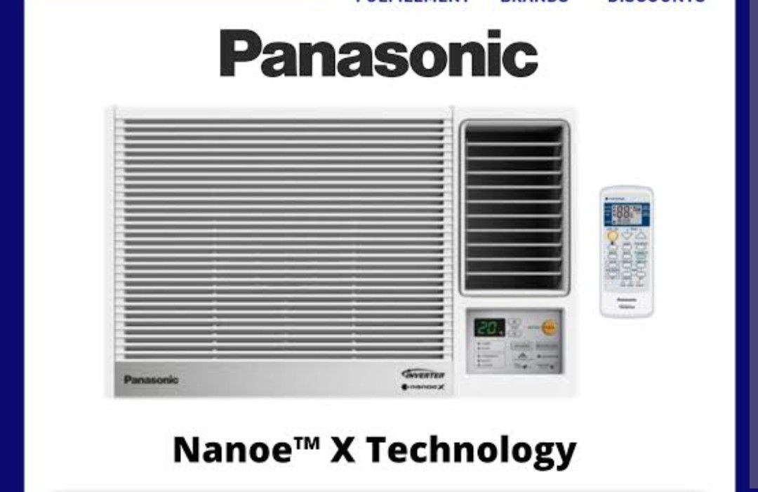 🔥SALE PANASONIC 1hp INVERTER WINDOW TYPE AIRCON with NANOE-X Model👉CW ...