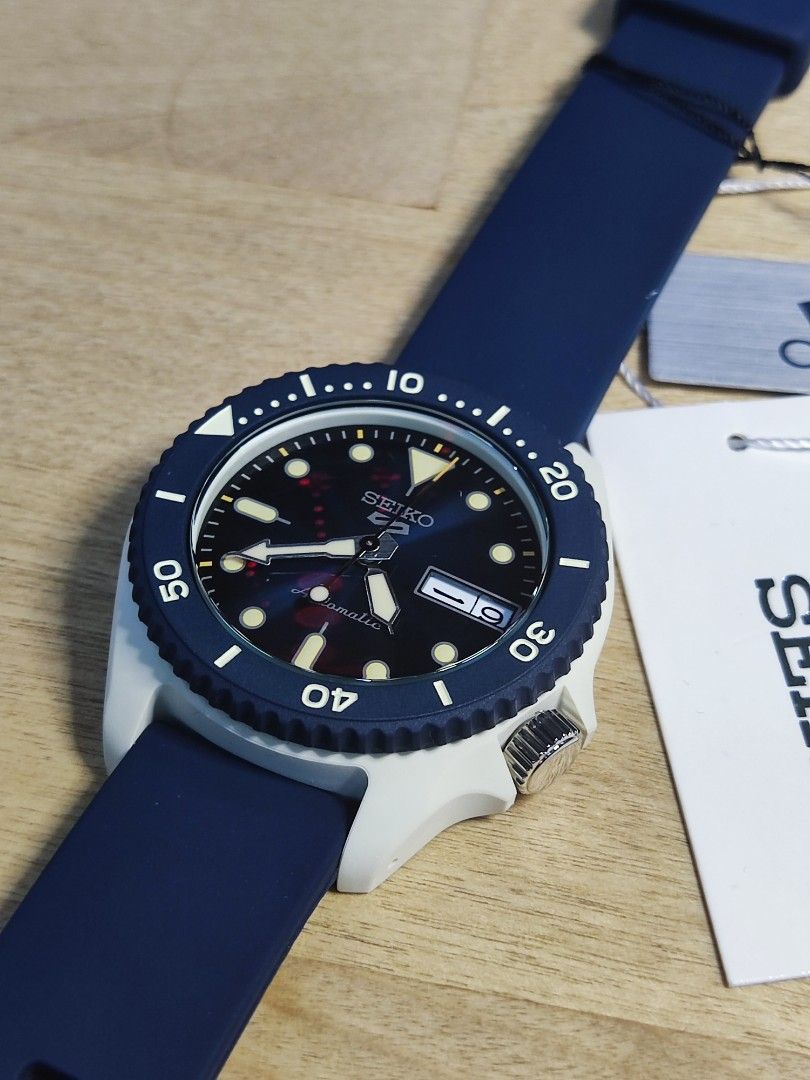 Seiko 5 Sports Special Edition Resin Case mens Watch SRPG75K1 ivory ...