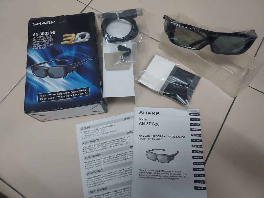 SHARP 3D GLASSES, TV & Home Appliances, TV & Entertainment, TV Parts ...