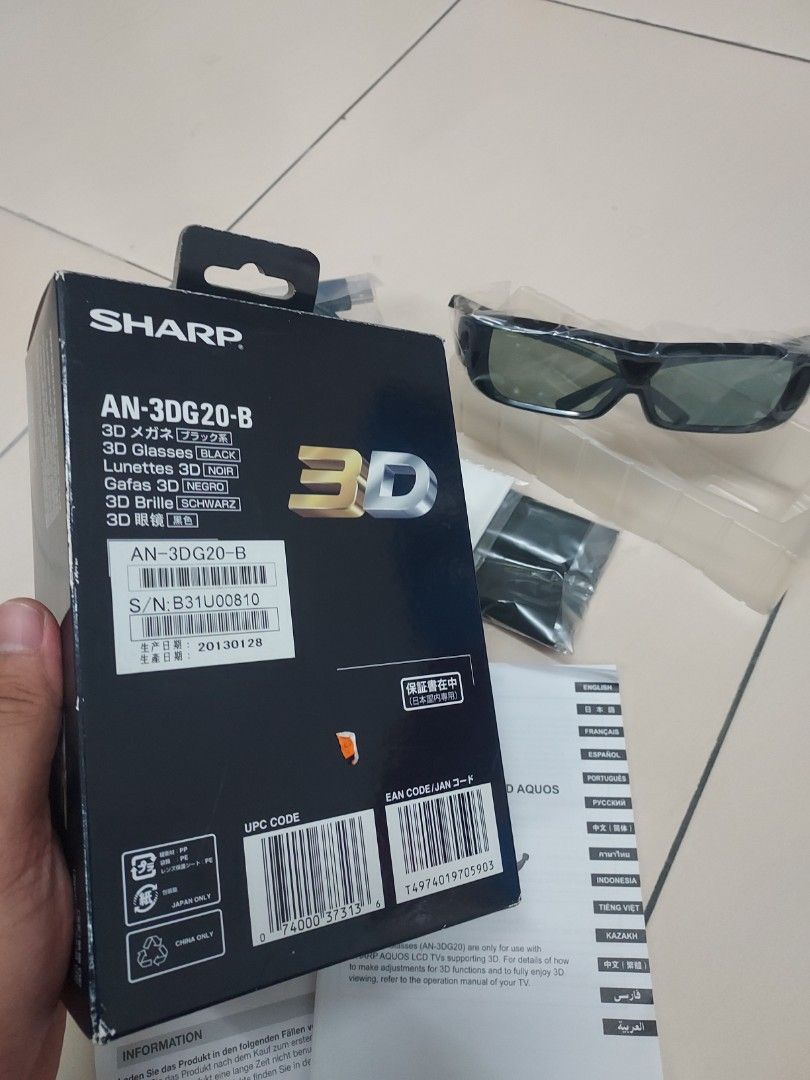 SHARP 3D GLASSES, TV & Home Appliances, TV & Entertainment, TV Parts ...