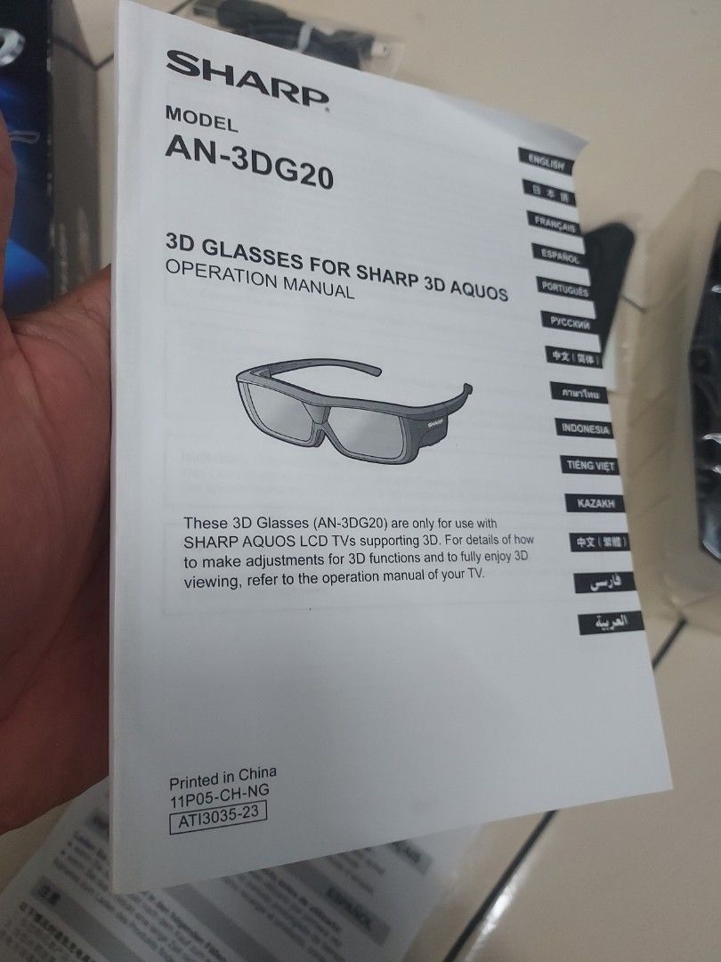 SHARP 3D GLASSES, TV & Home Appliances, TV & Entertainment, TV Parts ...