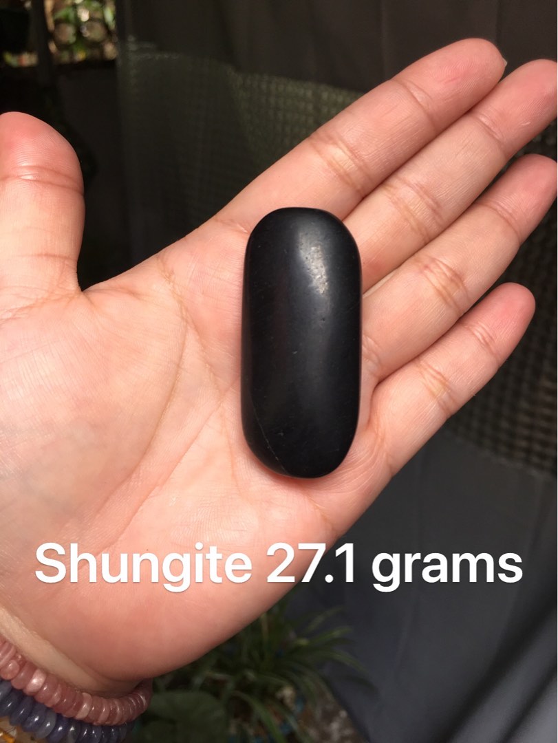Shungite Palmstone HQ Natural Authentic Crystal, Women's Fashion, Jewelry & Organizers, Precious ...