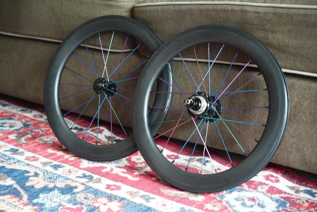 SMC carbon rims with hubsmith hubs for Brompton and alike, Sports ...