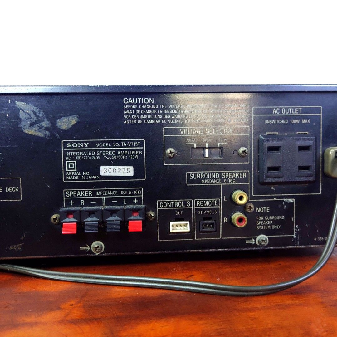 Sony Reference Amplifier TA-V715T | Serene Digital Reference Integrated ...