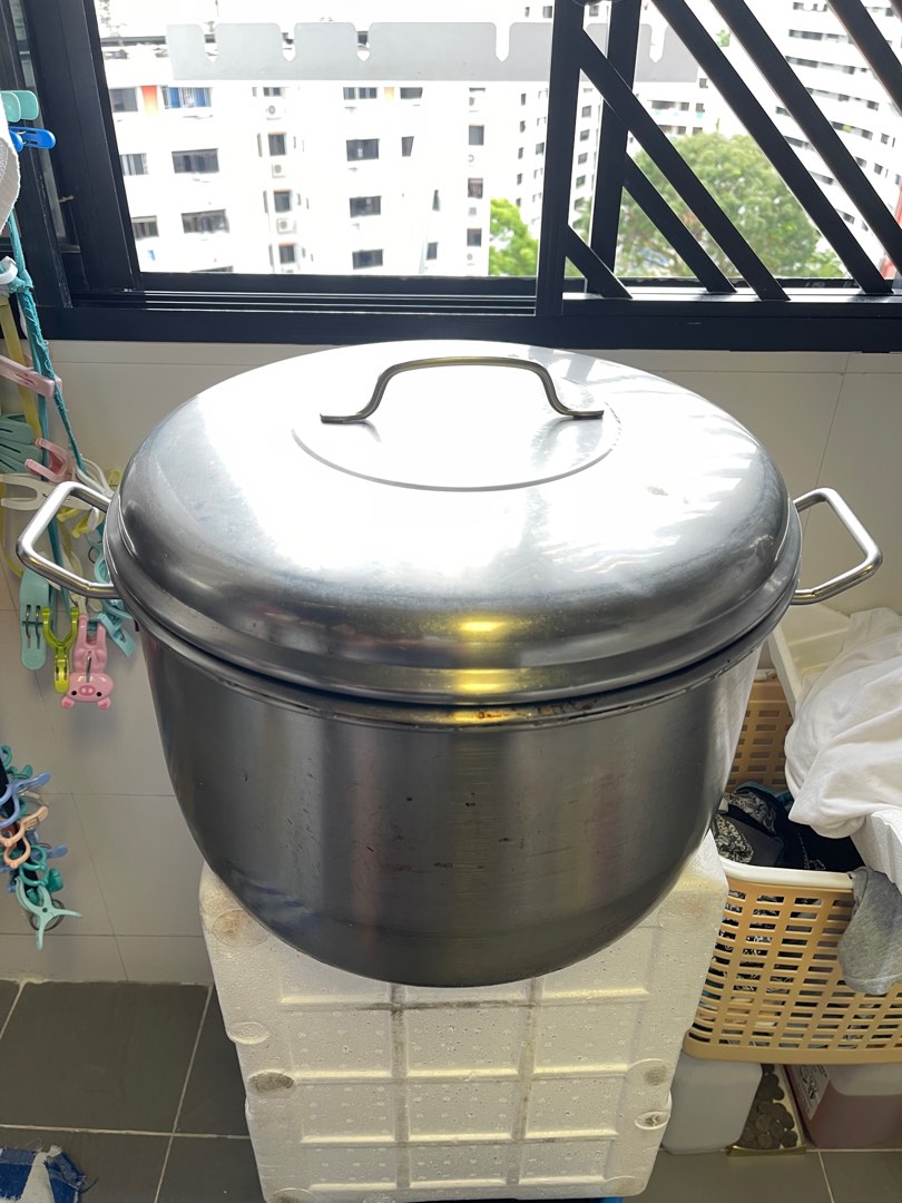 Thick Stainless steel cooking pot (40cm), Furniture & Home Living ...