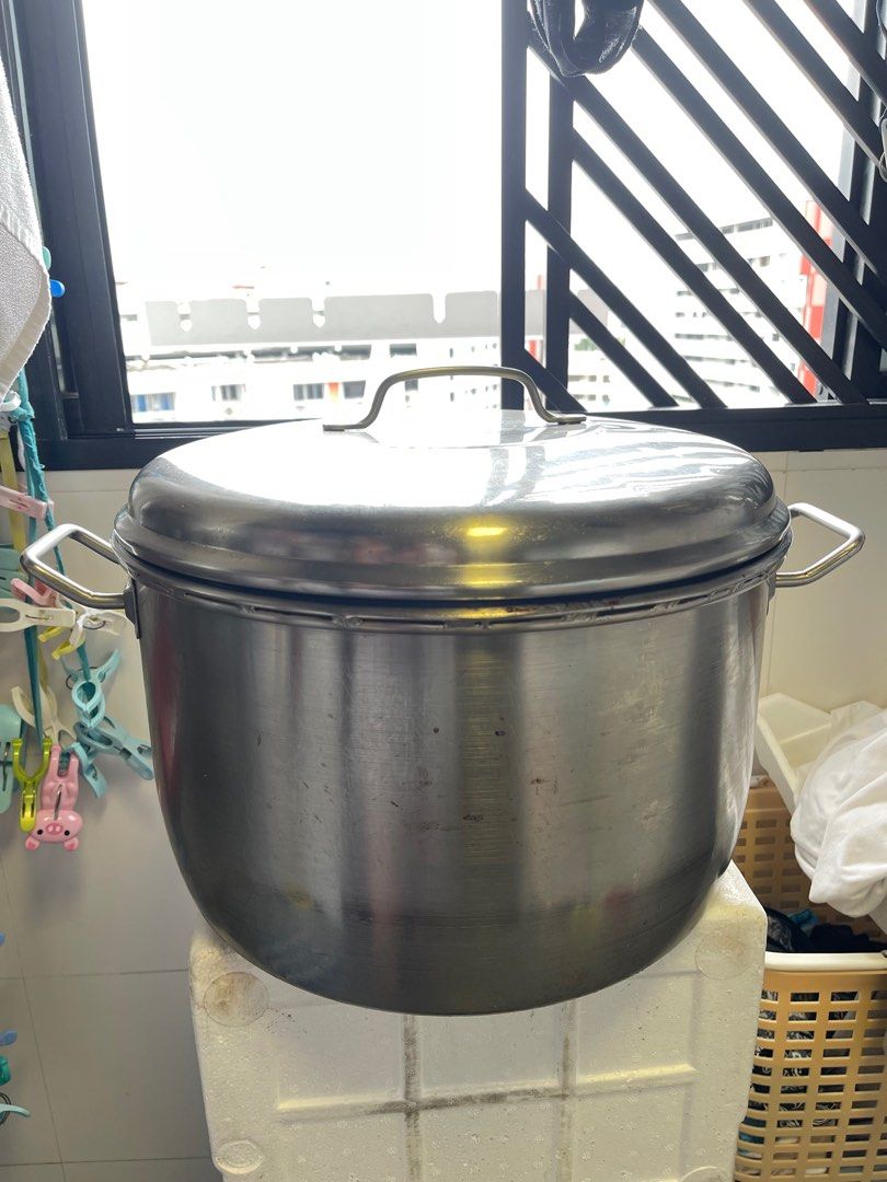 Thick Stainless steel cooking pot (40cm), Furniture & Home Living ...