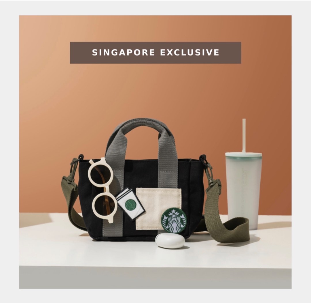 Starbucks Black Color-block Mini Bag, Women's Fashion, Bags & Wallets ...