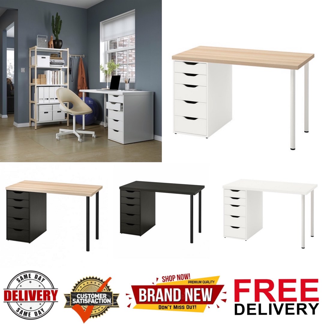 Study table, computer table, Dressing tables, desk, LAGKAPTEN / ALEX ...