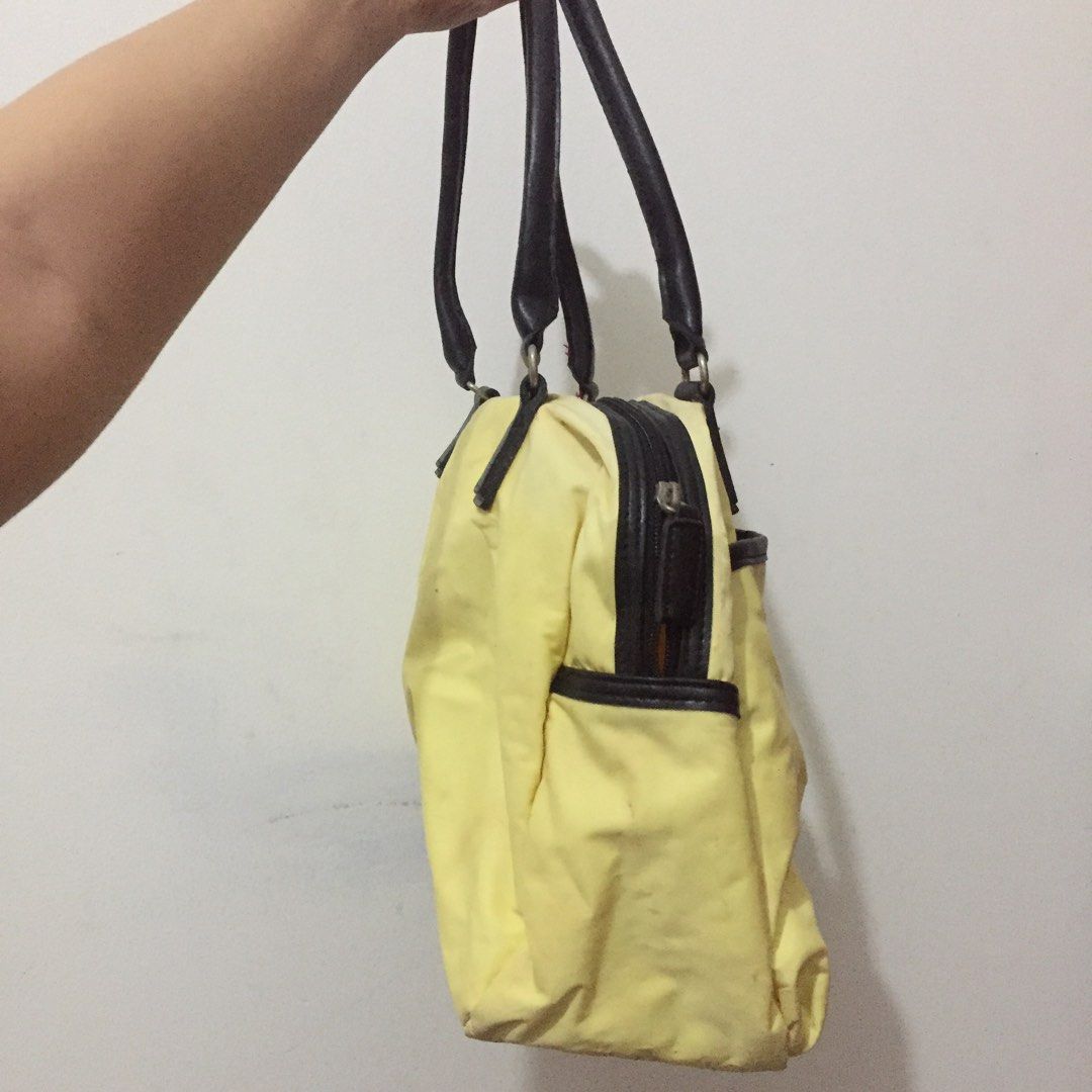 tas parasut kuning deffect kotor tas travel travelling yellow tote bag ...
