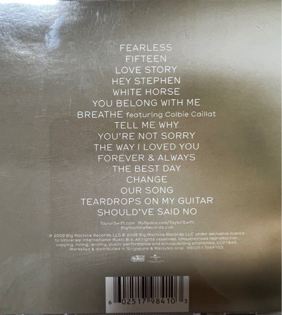 Taylor Swift CDs, Hobbies & Toys, Music & Media, CDs & DVDs on Carousell