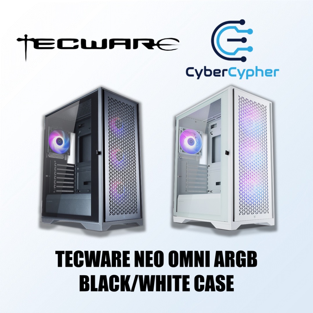 TECWARE NEO OMNI ARGB BLACK/WHITE PC CASE, Computers & Tech, Parts ...
