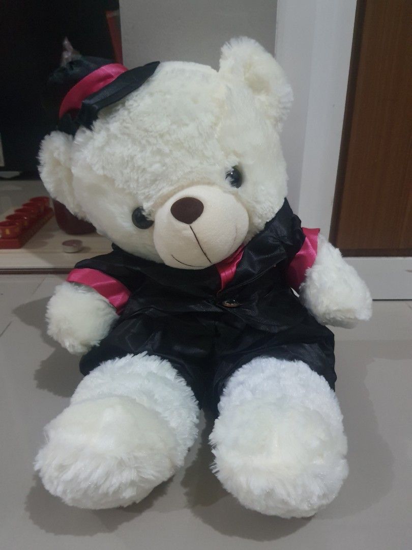BONEKA TEDDY BEAR WARNA PUTIH 100% BAGUS 58cm, Bayi & Anak, Mainan ...