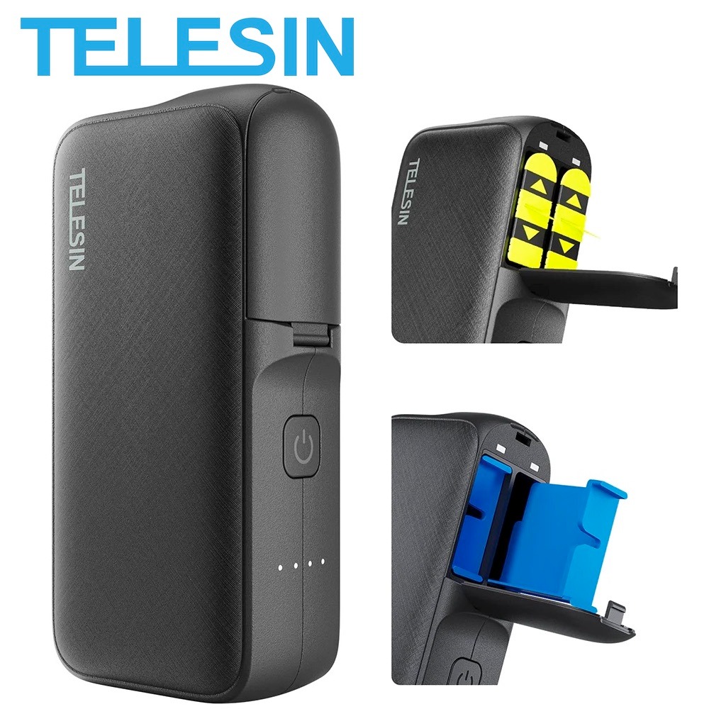 TELESIN 10000mAh Powerbank Battery Charger Charging Storage Box for ...