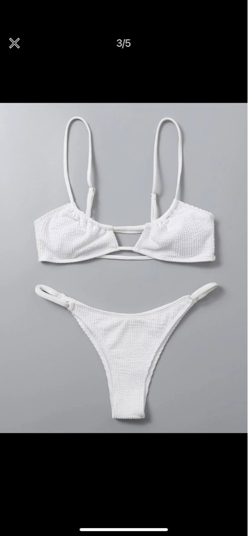 Textured Bikini Swimsuit, Women's Fashion, Swimwear, Bikinis ...
