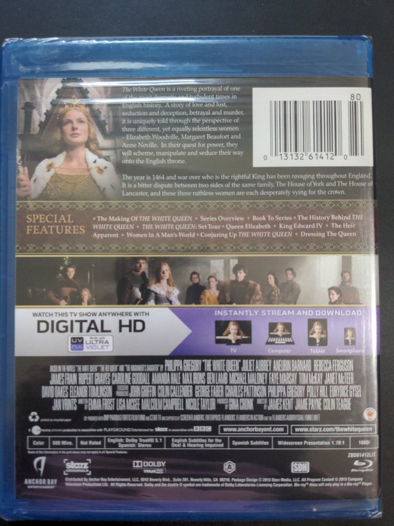 The White Queen Mini-Series Blu-ray Aneurin Barnard Rebecca Ferguson ...