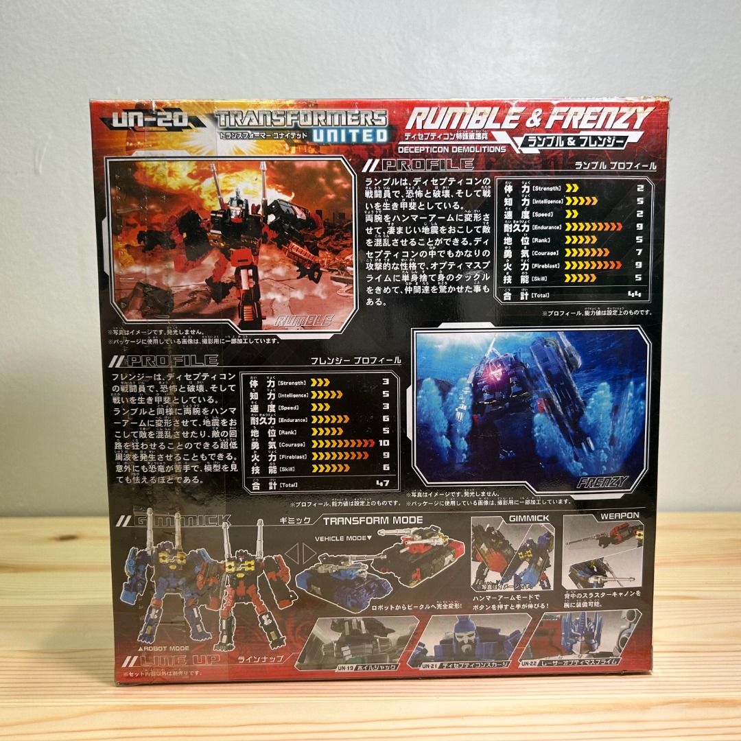 Transformers United Takara Tomy Rumble & Frenzy UN-20, Hobbies & Toys ...