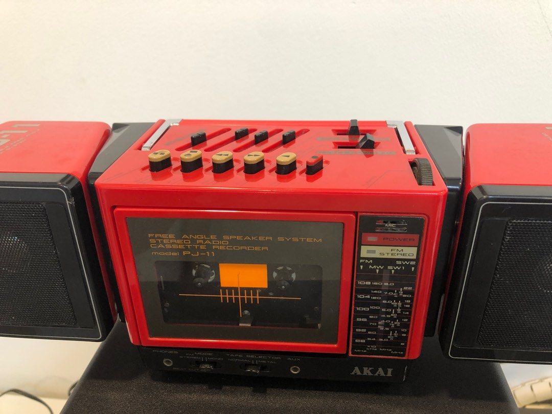 Vintage Akai PJ-11 Radio Cassette Tape Player Boombox, Audio, Portable ...