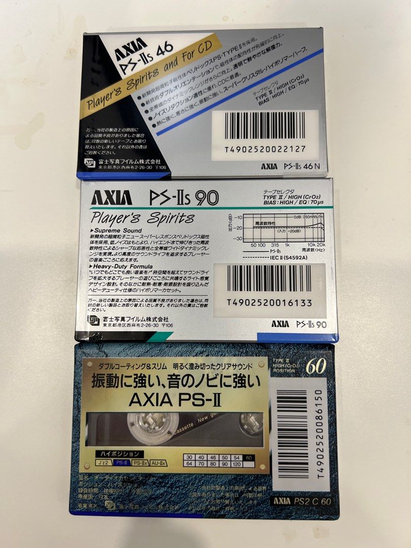 Vintage Axia Type 2 cassette tapes Made In Japan, Audio, Portable Audio Accessories on Carousell