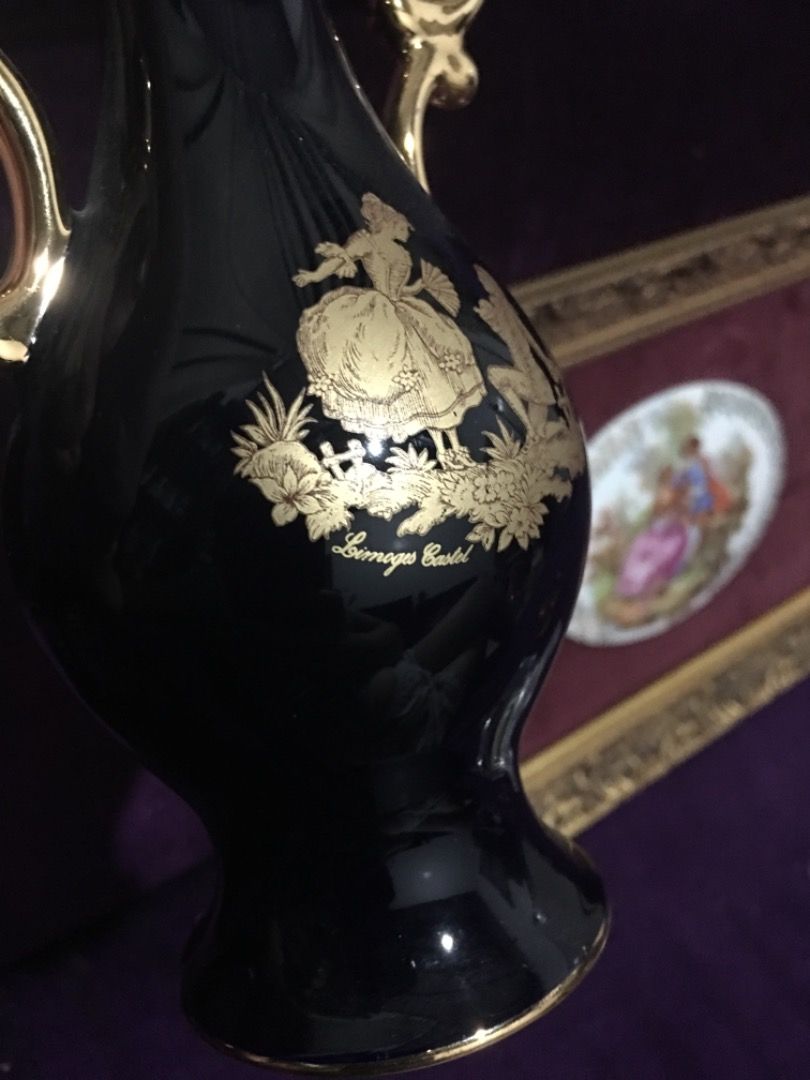 Vintage Limoges Castel France 22K gold Vase, Furniture & Home Living ...