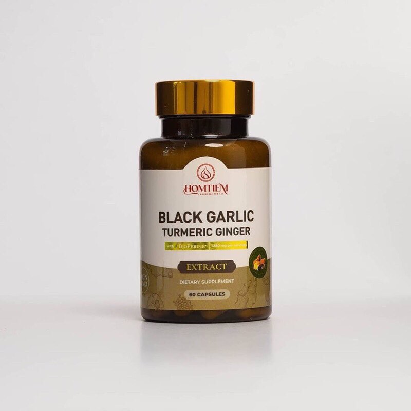 Homtiem Black Garlic Tumeric Ginger Capsules-60, Health & Nutrition ...