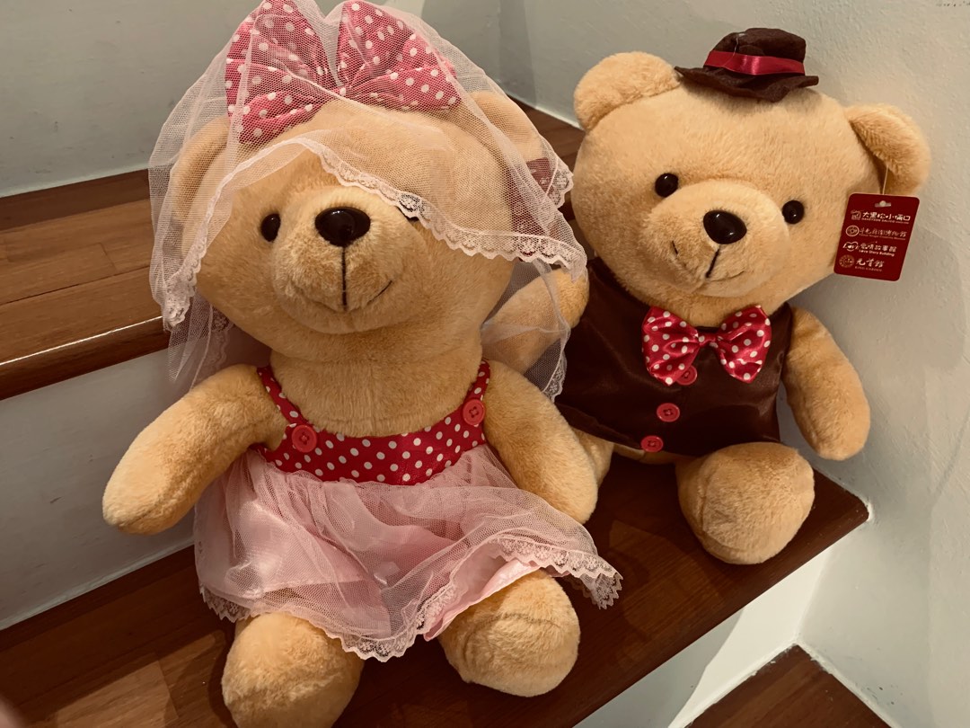 Wedding Bears /Couple Bears new and custom cut, Hobbies & Toys, Toys ...