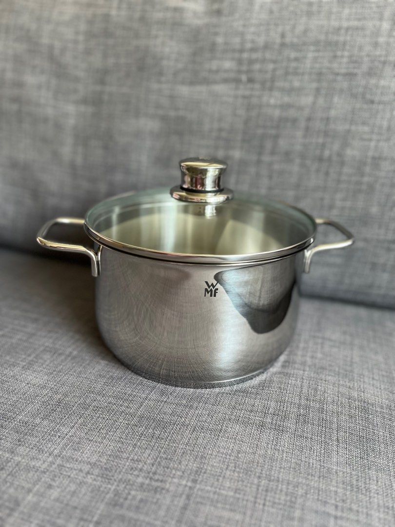 WMF Diadem Plus 20cm Stainless Steel Pot with Lid, Furniture & Home ...