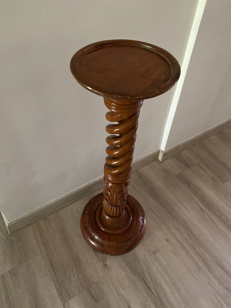 Wood stand for vase, Furniture & Home Living, Home Decor, Vases ...