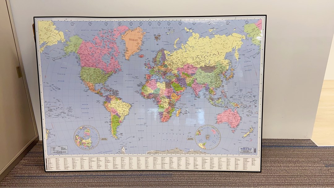 World Map, Hobbies & Toys, Stationery & Craft, Art & Prints on Carousell