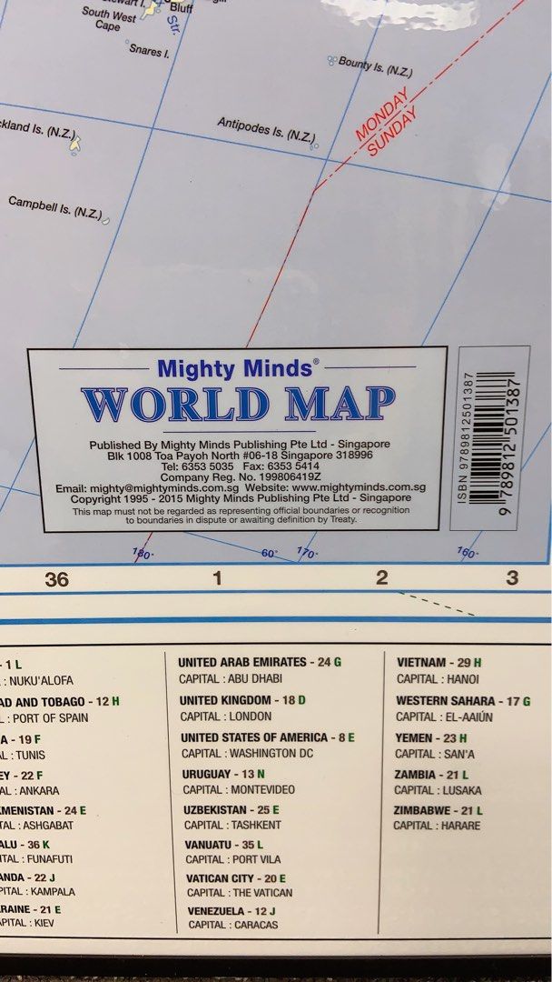World Map, Hobbies & Toys, Stationery & Craft, Art & Prints on Carousell