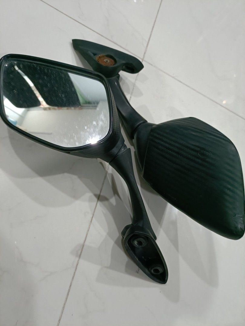 Yamaha YZF R15 V3 : Carbon Side View Mirror ( Short Handle ...