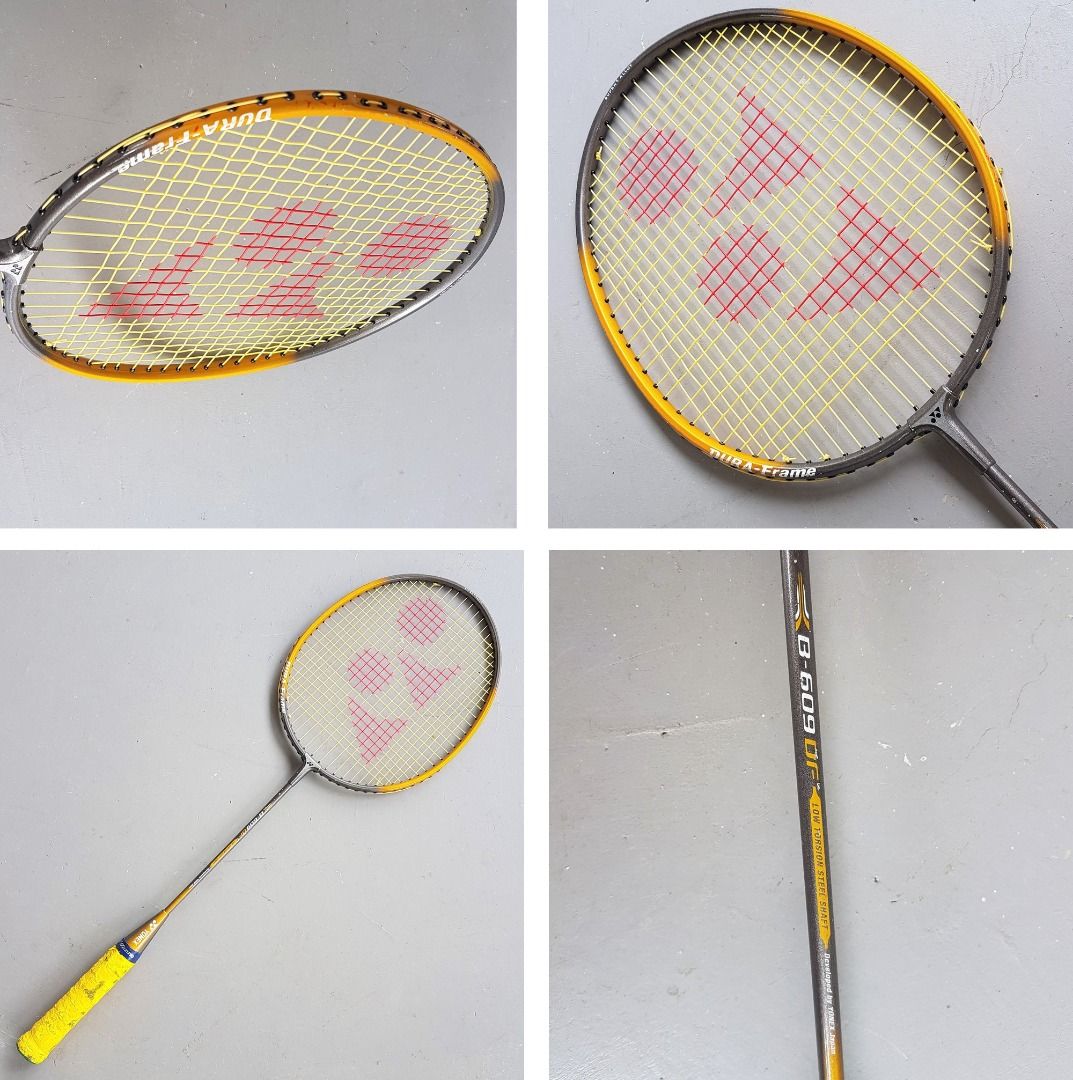 Yonex Badminton Racket, in Yellow, JAPAN, Model B-609 DF, Sports ...