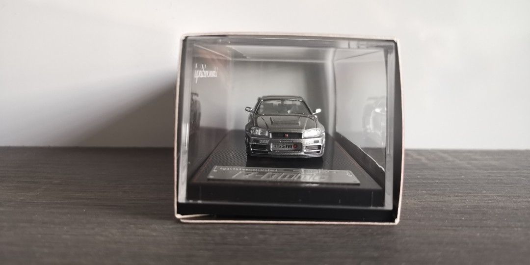 1/64 IG1880 Ignition Model Nissan Nismo Omori Factory CRS R34 GT-R (Grey), Hobbies & Toys, Toys ...