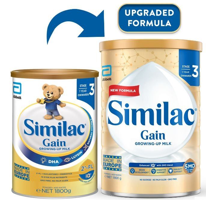 1.8kg 5MO Similac Gain Stage 3, Babies & Kids, Nursing & Feeding ...