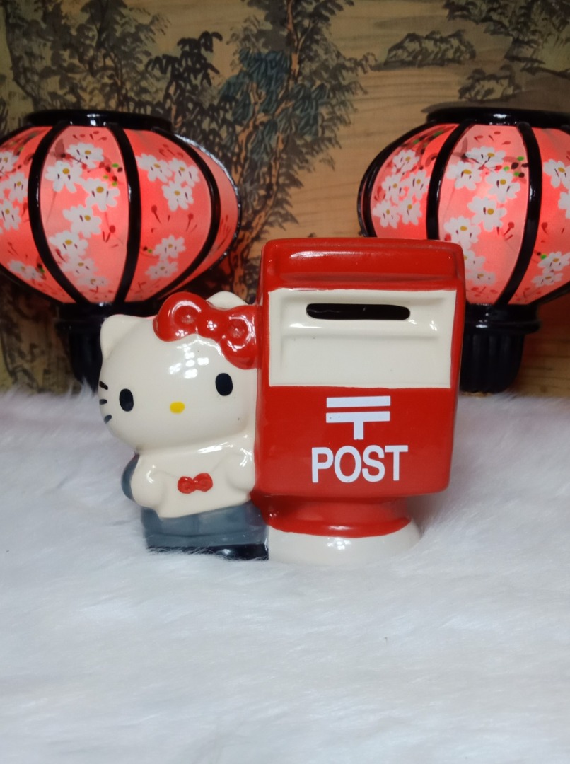 2012 SANRIO HELLO KITTY POST MAIL BOX STONEWARE DISPLAY COLLECTIBLE ...