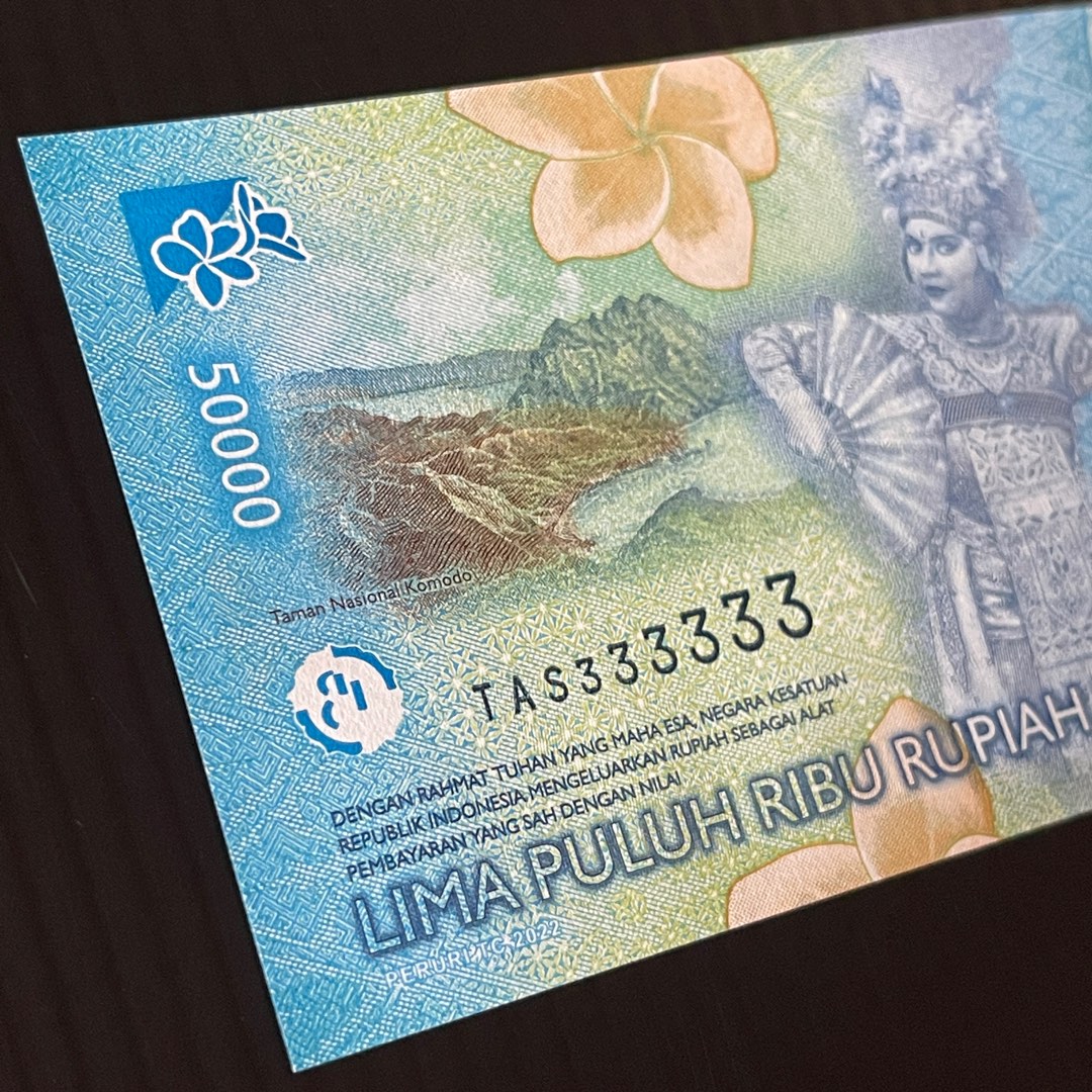 2022 INDONESIA 50,000 50000 RUPIAH TAS 333333 P-167 UNC > DR. H. DJUANDA KARTAWIDJAJA SOLID 3 ...