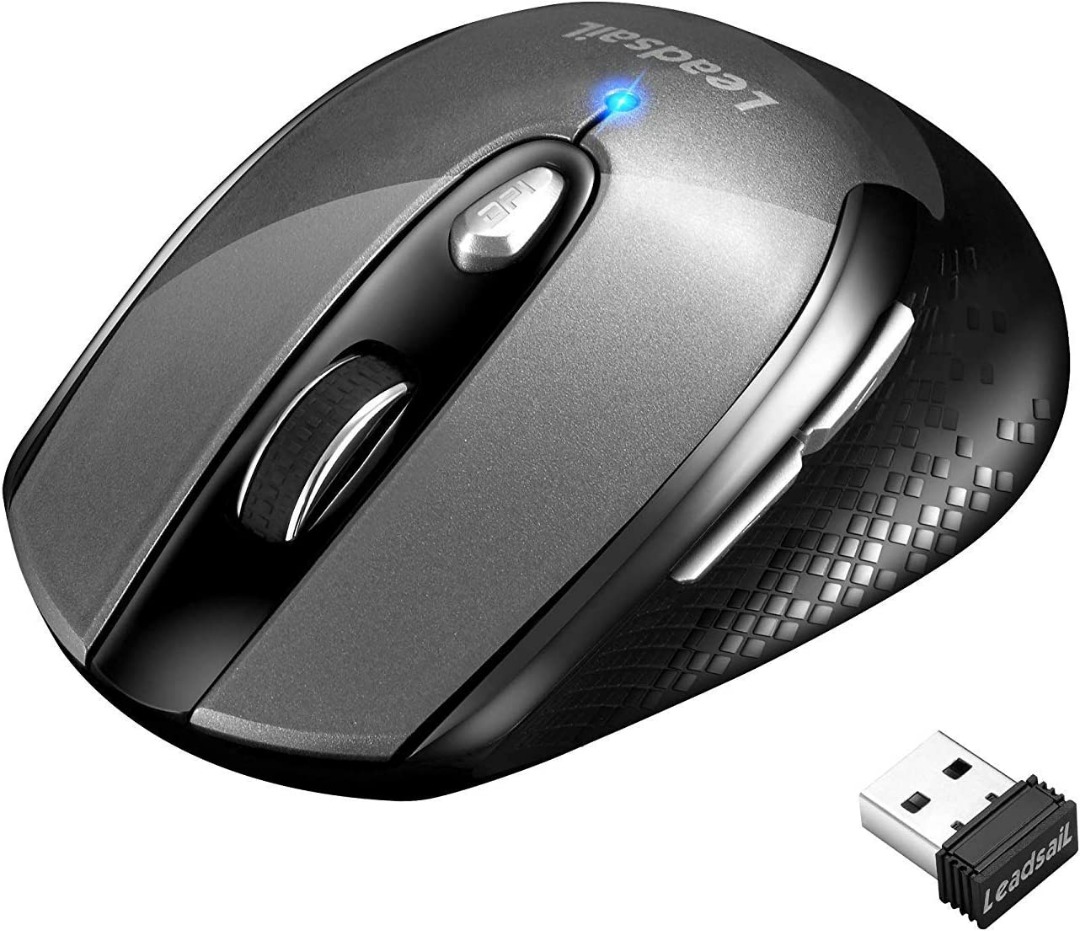 2407) LEADSAIL WIRELESS COMPUTER MOUSE, 2.4G PORTABLE SLIM CORDLESS ...