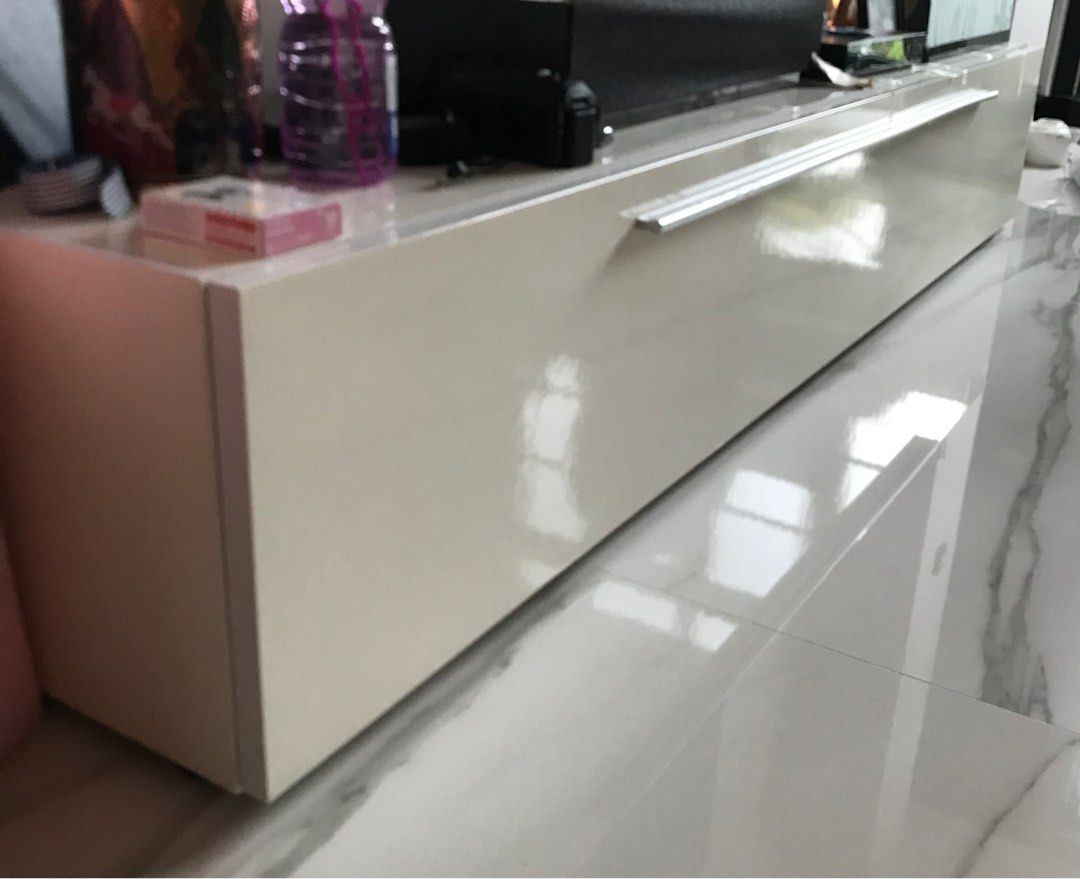 2m white TV console, Furniture & Home Living, Furniture, TV Consoles on ...