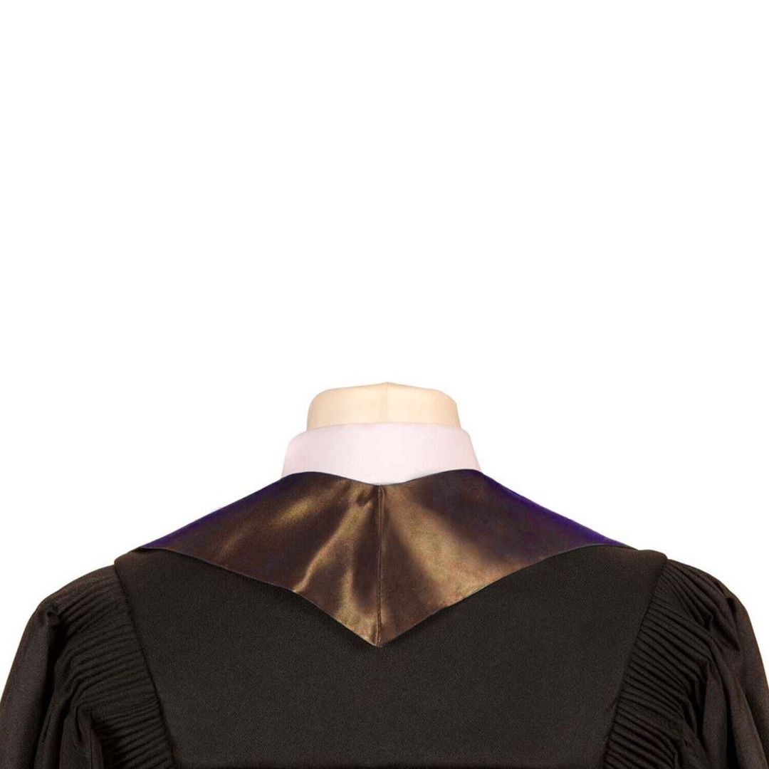 3 Piece Graduation Gown + Hat + Stole Black University Robe Cat ...