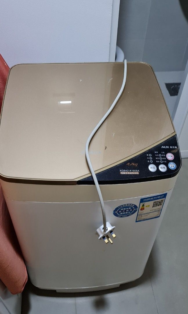 4.2 kg Aux washing machine with UV light for sterilization, TV & Home Appliances, Washing ...