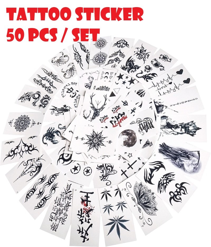 60 pieces tattoo sticker set temporary unique designs, Hobbies & Toys ...